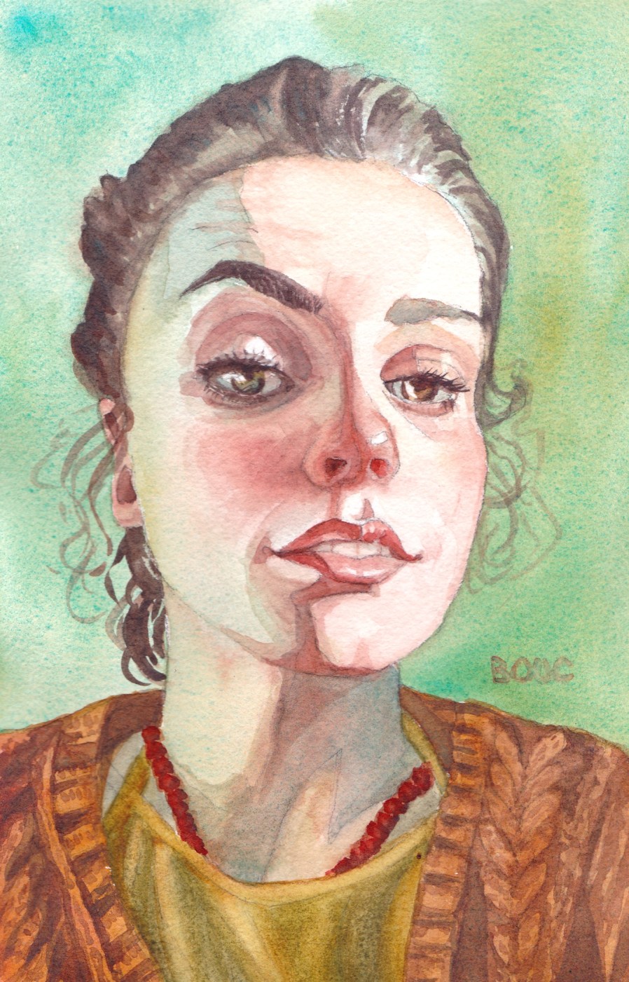 Emily in Watercolor with Odd 3-Pigment Palette – Jana Bouc, Artist